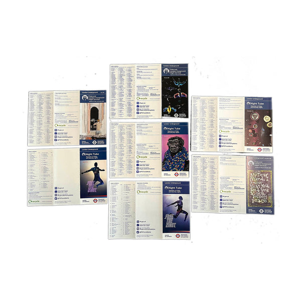 Collection of original Night Tube maps, 2016-2018 (7) | Twentieth ...