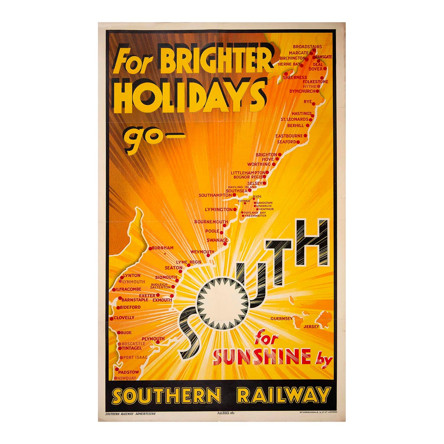 For Brighter Holidays Go South for Sunshine by Southern Railway ...