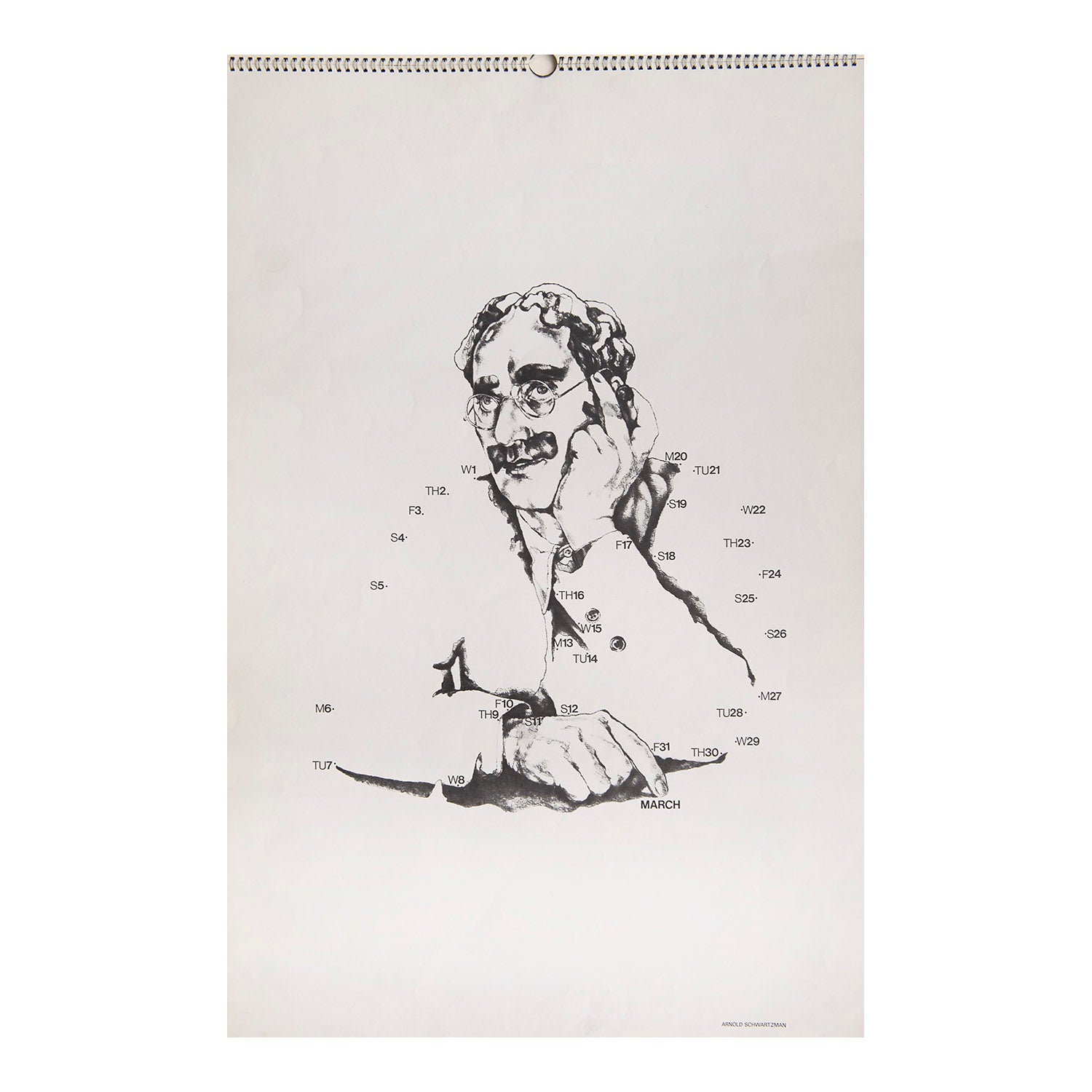 1972 Calendar by Bentley & Farrell / Derek Birdsall / Mel Calman / Cro ...