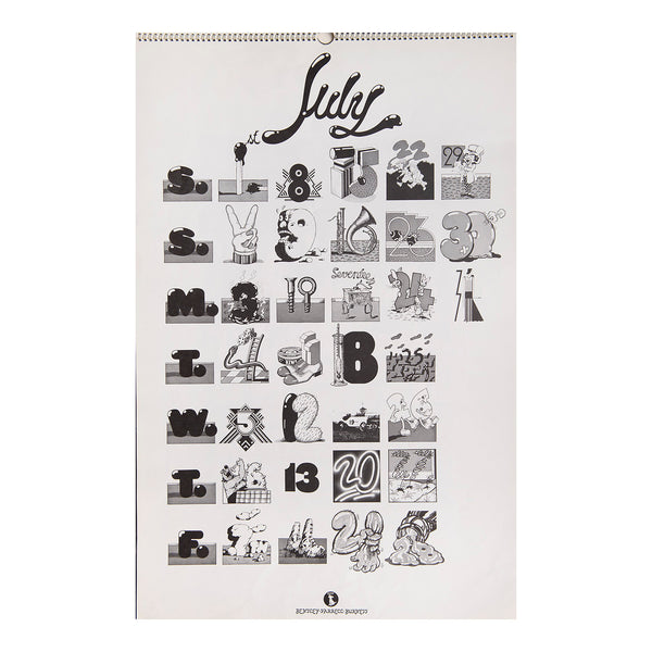 1972 Calendar by Bentley & Farrell / Derek Birdsall / Mel Calman / Cro ...