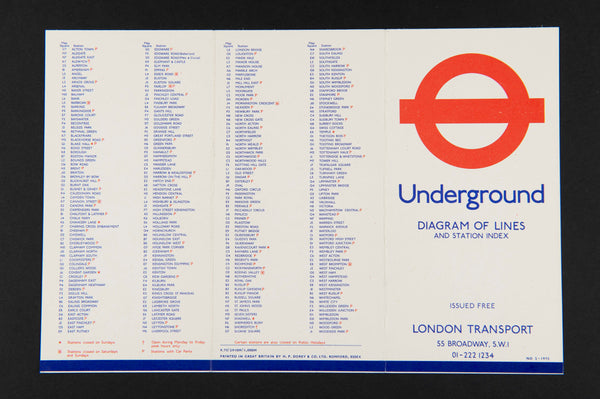 Pocket London Transport Underground Map, No. 2 1975 | Twentieth Century ...