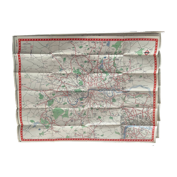 Five London Transport Tram & Trolleybus folding maps (1932-1950 ...