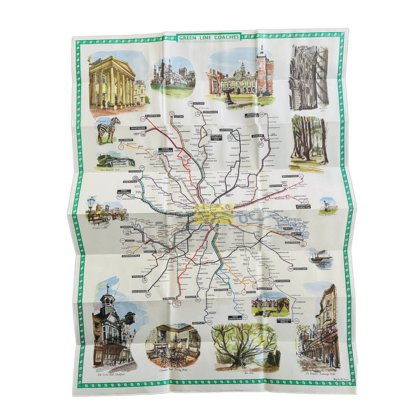 Eight London Transport Green Line/Country Bus folding bus maps, 1947 ...