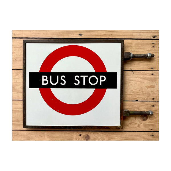 Double-sided, enamel & bronze, London Transport Bus Stop Flag ...